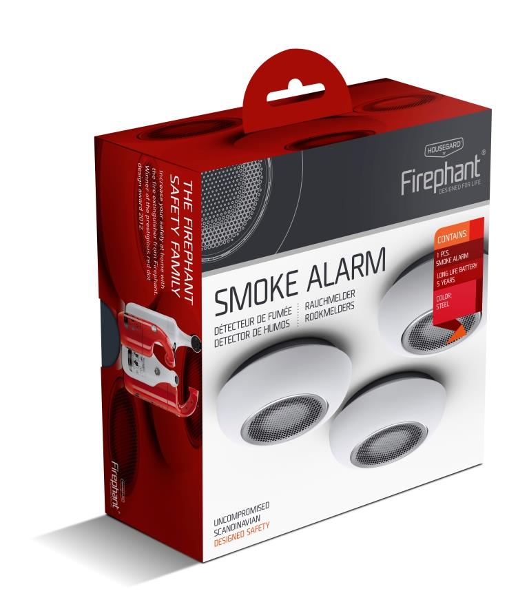 Firephant Rauchmelder - Edelstahl · D-SECOUR